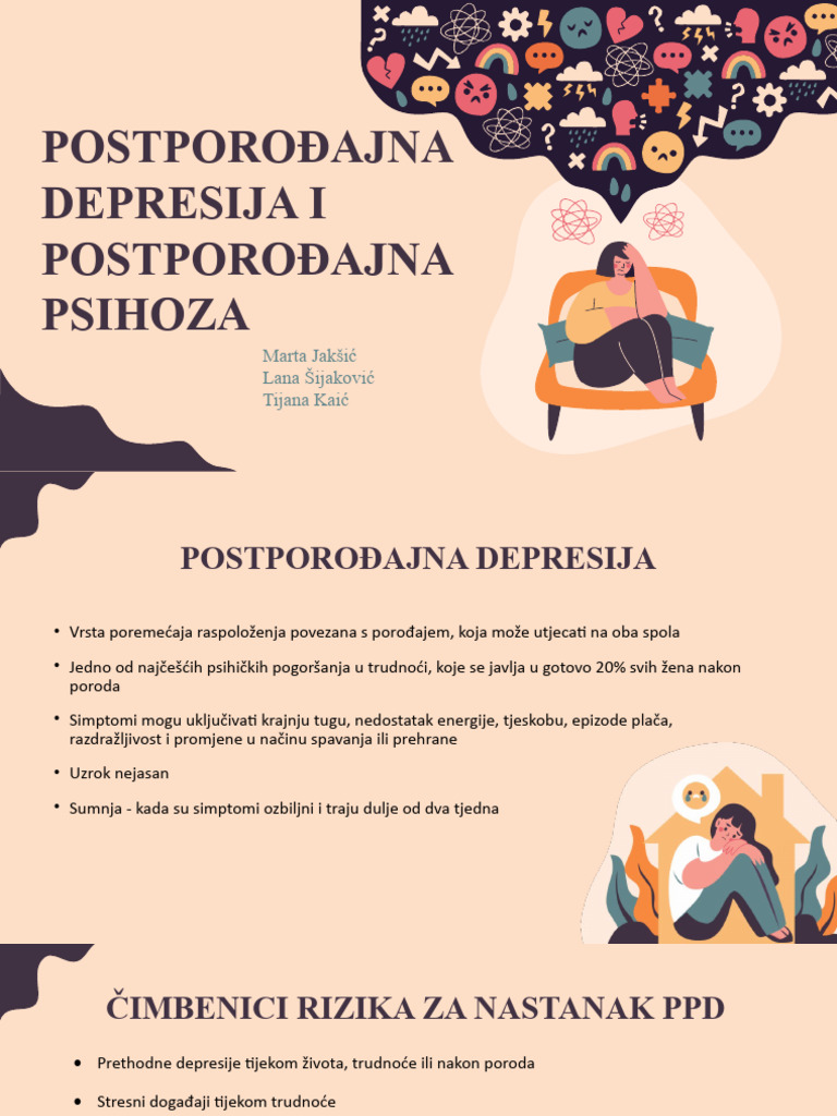 Postporođajna Depresija I Postporođajna Psihoza | PDF