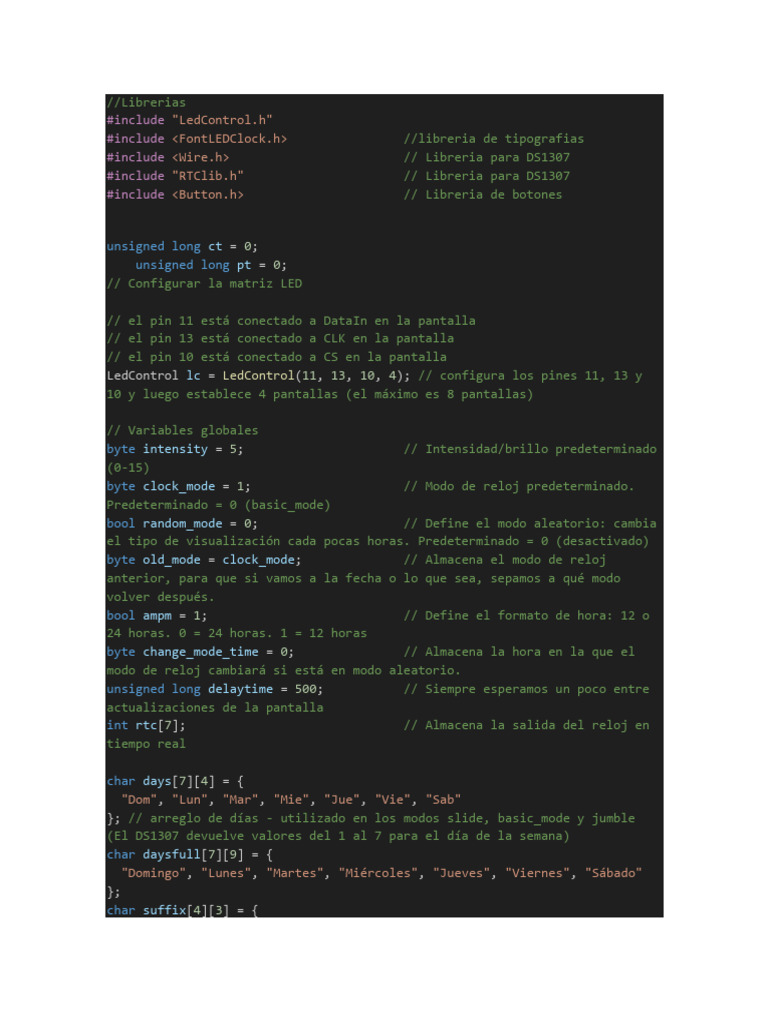 Codigo Reloj | PDF | Programación de computadoras | Informática