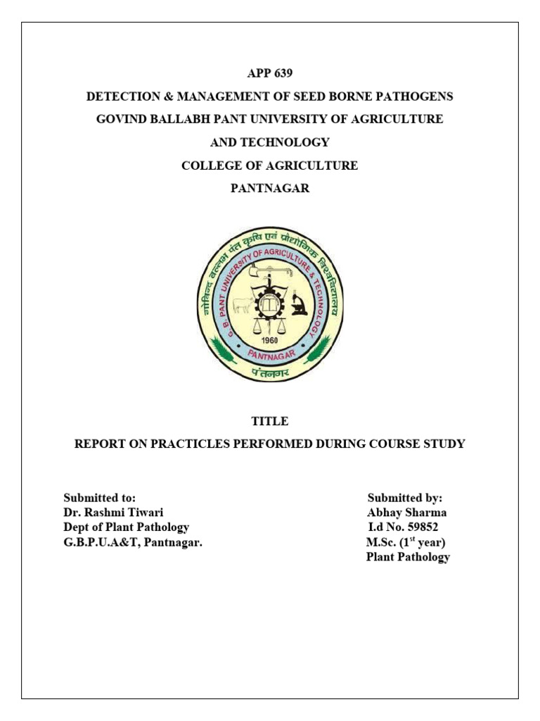 Practical Seed Pathology by Abhay Sharma | PDF | Sowing