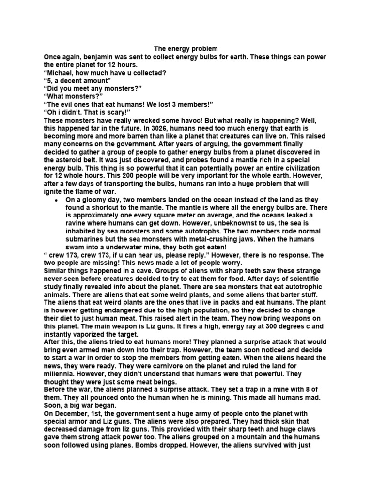 The Energy Problem g7 Essay | PDF | Earth