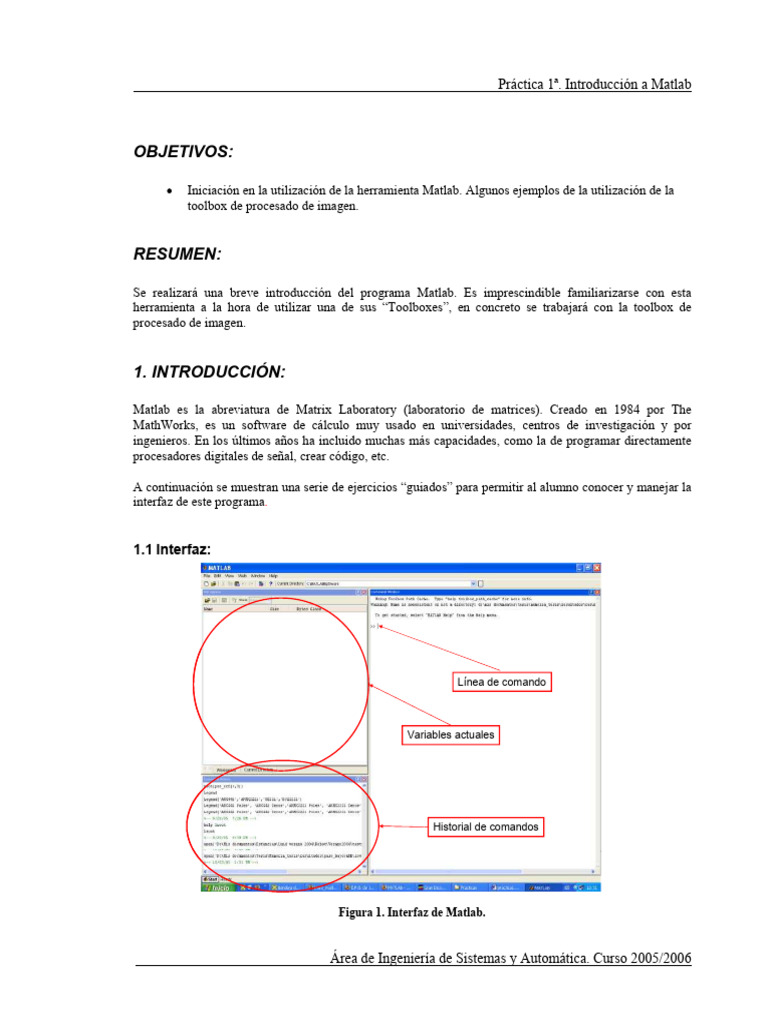 Practica 1 Matlab | PDF | Matlab | Variable (informática)