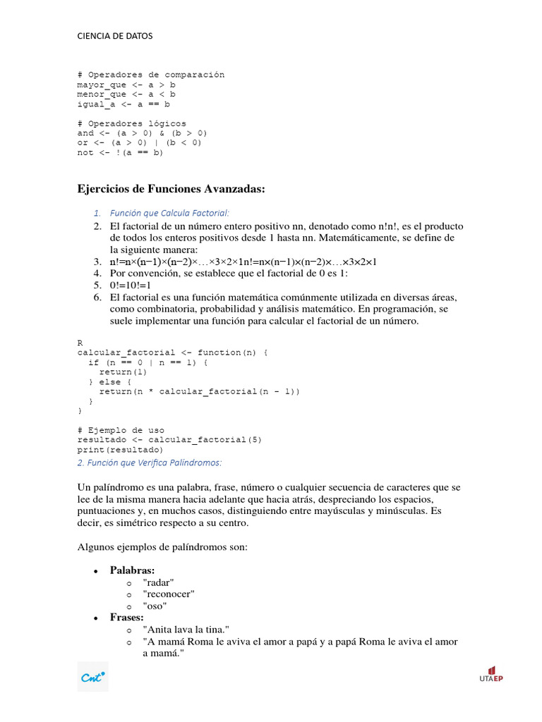 Funciones Avanzadas en R para Análisis de Datos | PDF | Informática