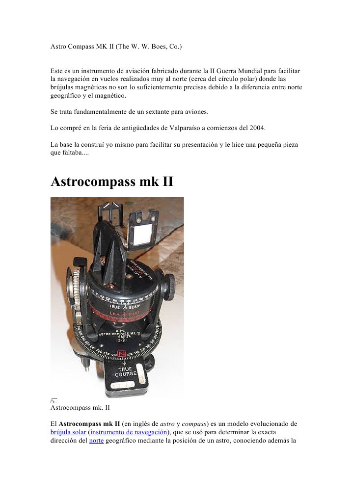Astro Compass Mk Ii Pdf Navegación Geografía