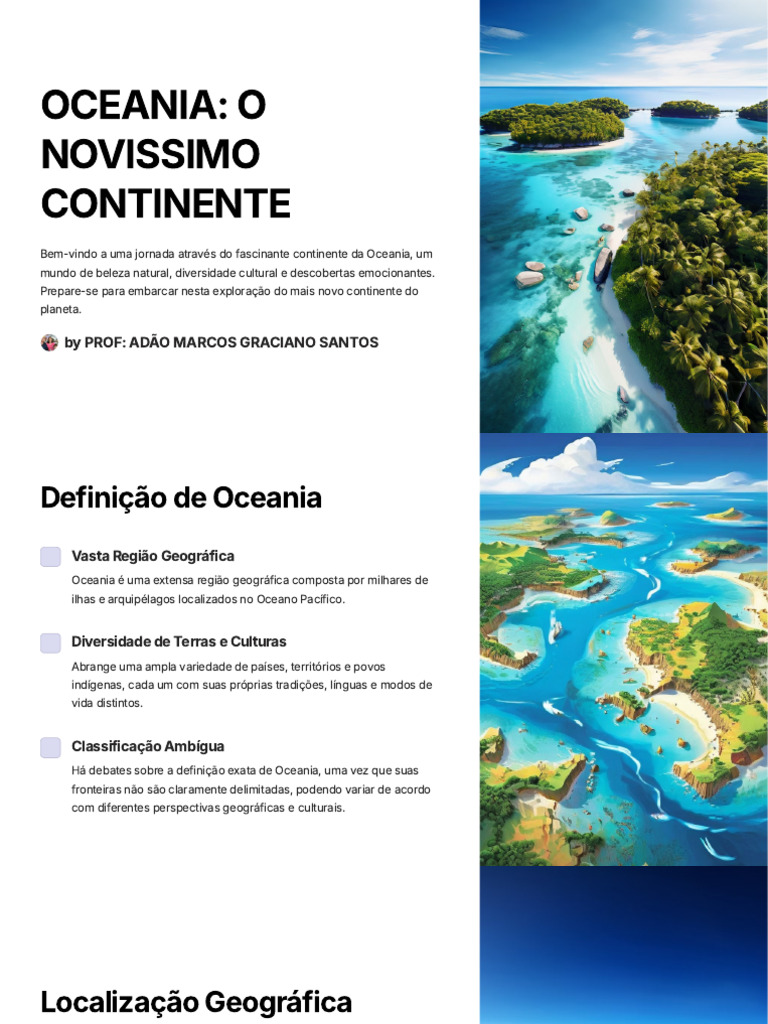 Oceania o Novissimo Continente | PDF | Oceania | Povos indígenas