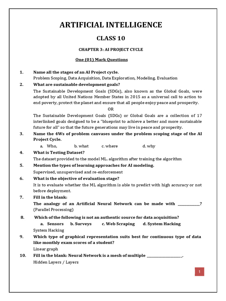 Q ClassX AI Ch2 | PDF | Statistical Classification | Artificial Neural Network