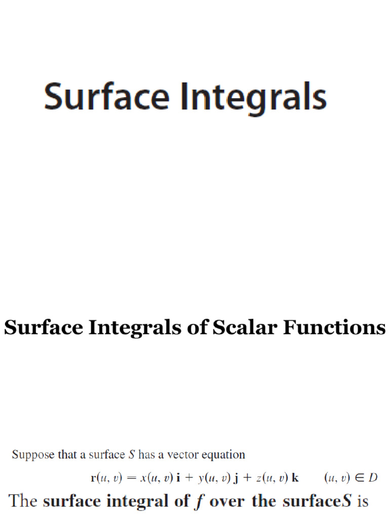 Chapter 6-Surface Integrals | PDF