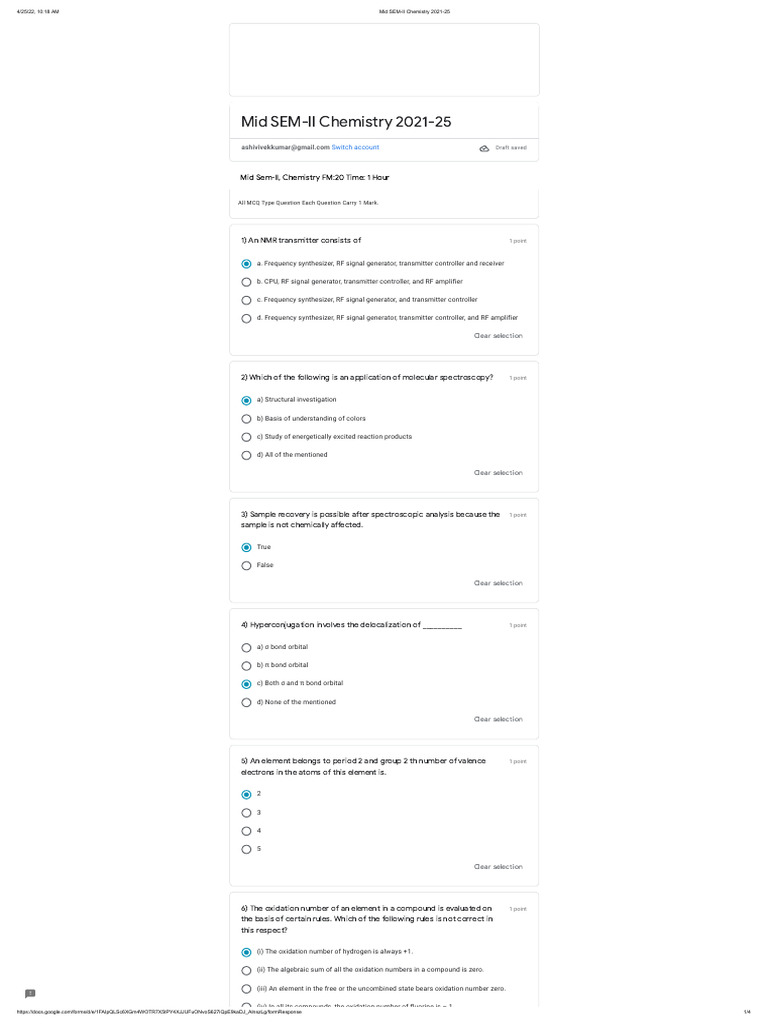 Chem Second Sem | PDF | Molecular Orbital | Coordination Complex