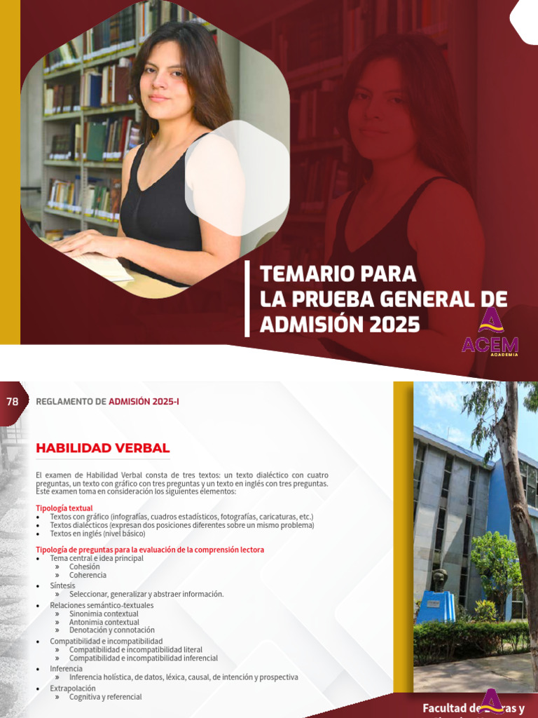 Temario 2025 San Marcos Prospecto | PDF | Trigonometría | Mercado (economía)