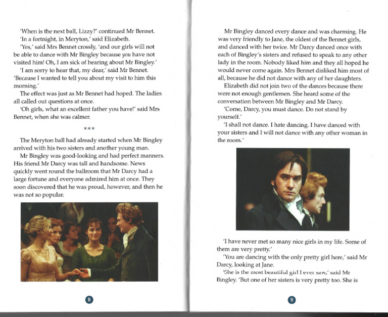 Pride and Prejudice Pages 8 and 9 | PDF