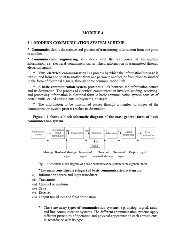 Module 4 Communication Schemes-1 | PDF | Communications System | Radio