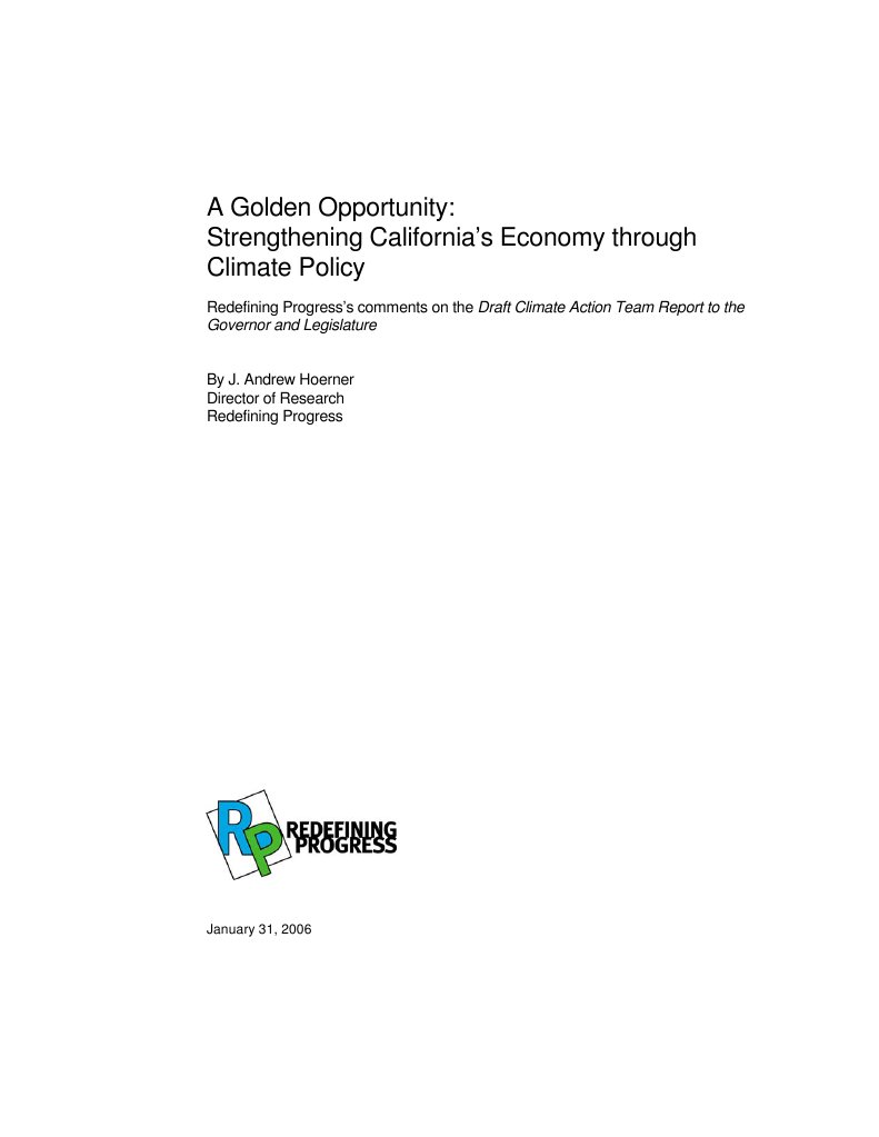 Golden Opp 0106 | PDF | Emissions Trading | Politics Of Global Warming