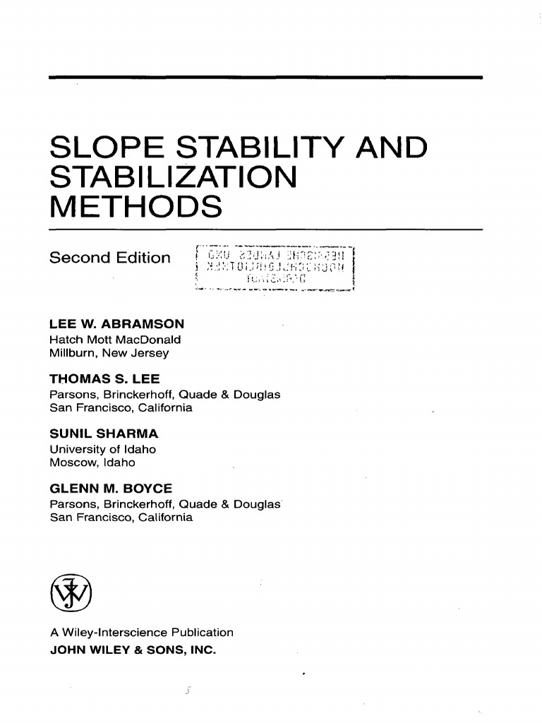 Slope Stability and Stabilization Method | PDF | Applied And ...