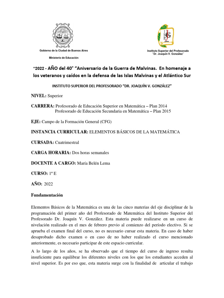 Matematica2022 Ebm 1e TV | PDF | Ecuaciones | Fórmula