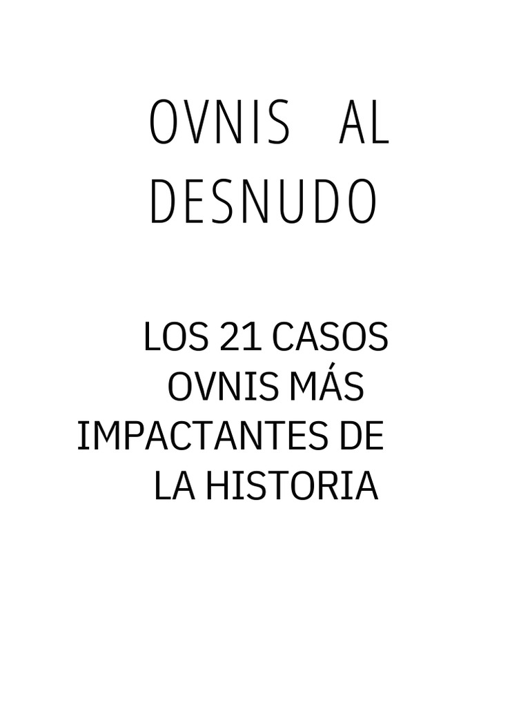 Casos Impactantes de OVNIS: Skinwalker y Roswell | PDF | Objeto volador ...