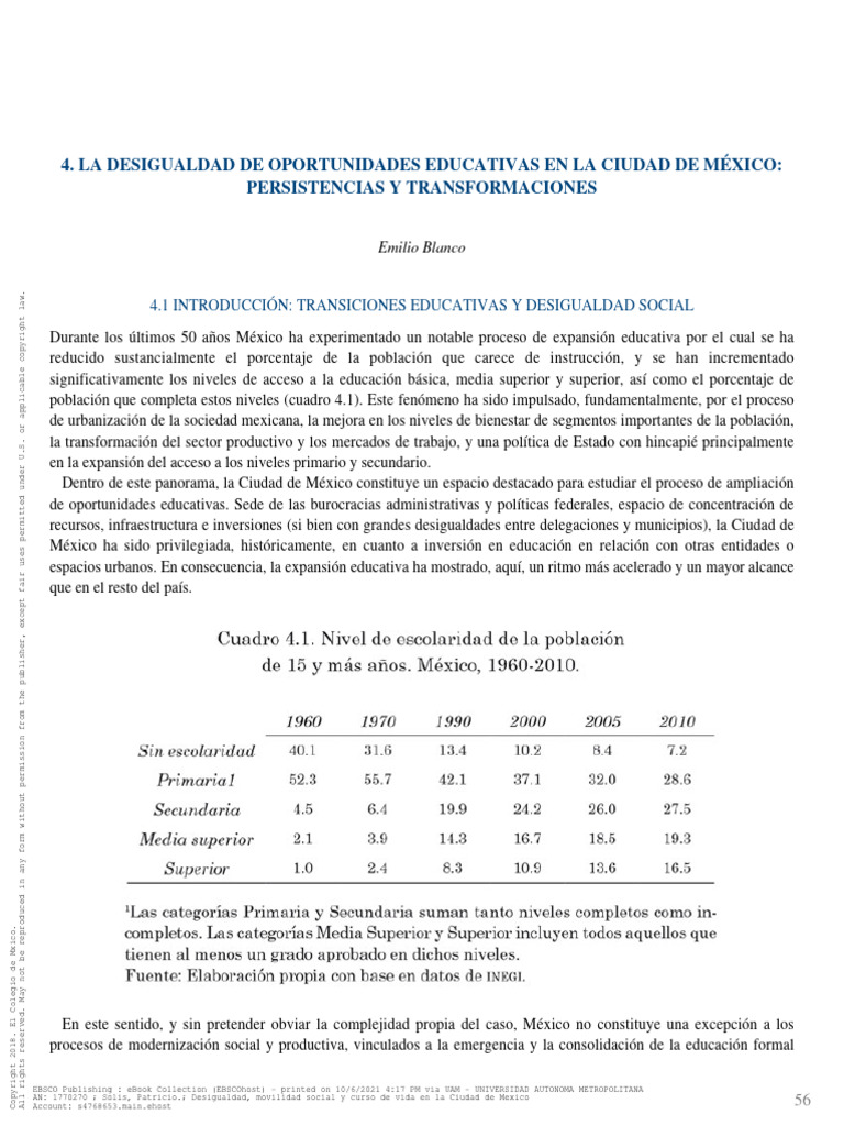 Movilidad y Desigualdad | PDF | Desigualdad social | Discriminación y relaciones raciales