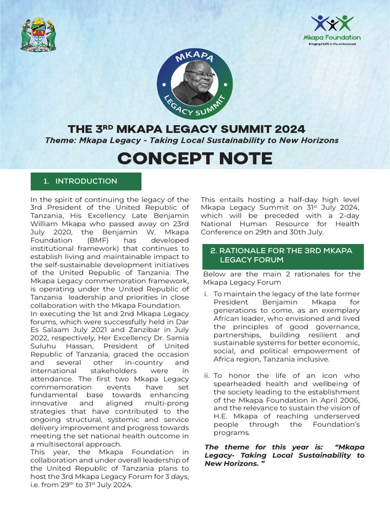 Mkapa Legacy Summit: Capacity Building | PDF | Health Human Resources ...