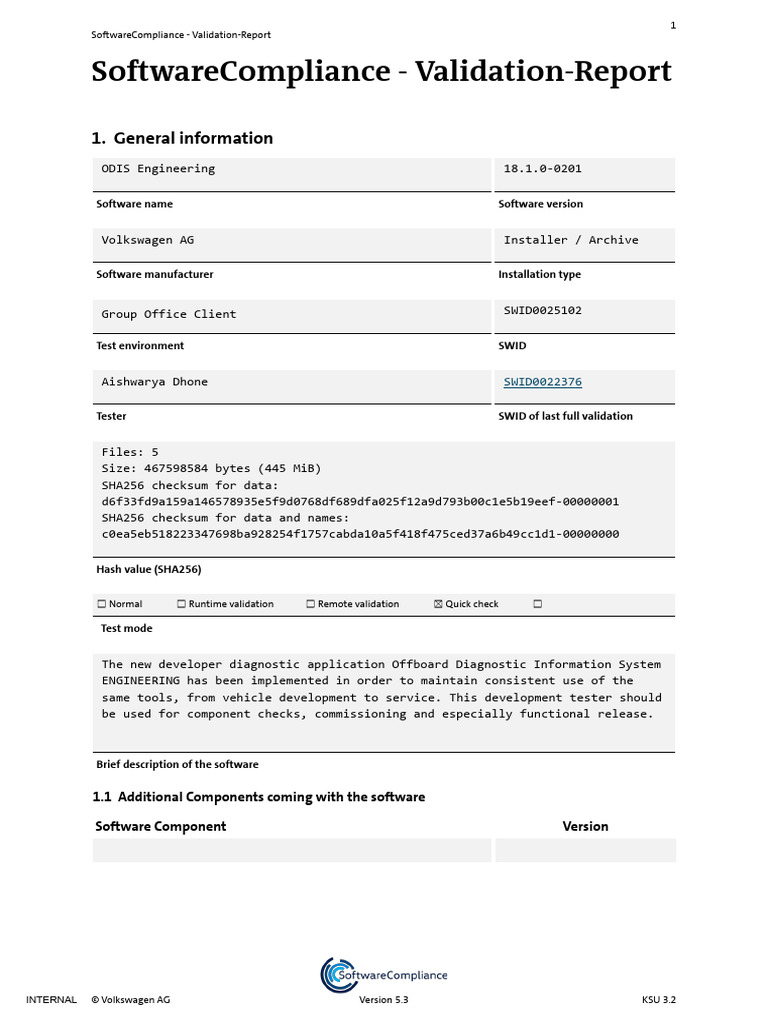 SWID0025102 Validation Report | PDF | Software | Vulnerability (Computing)