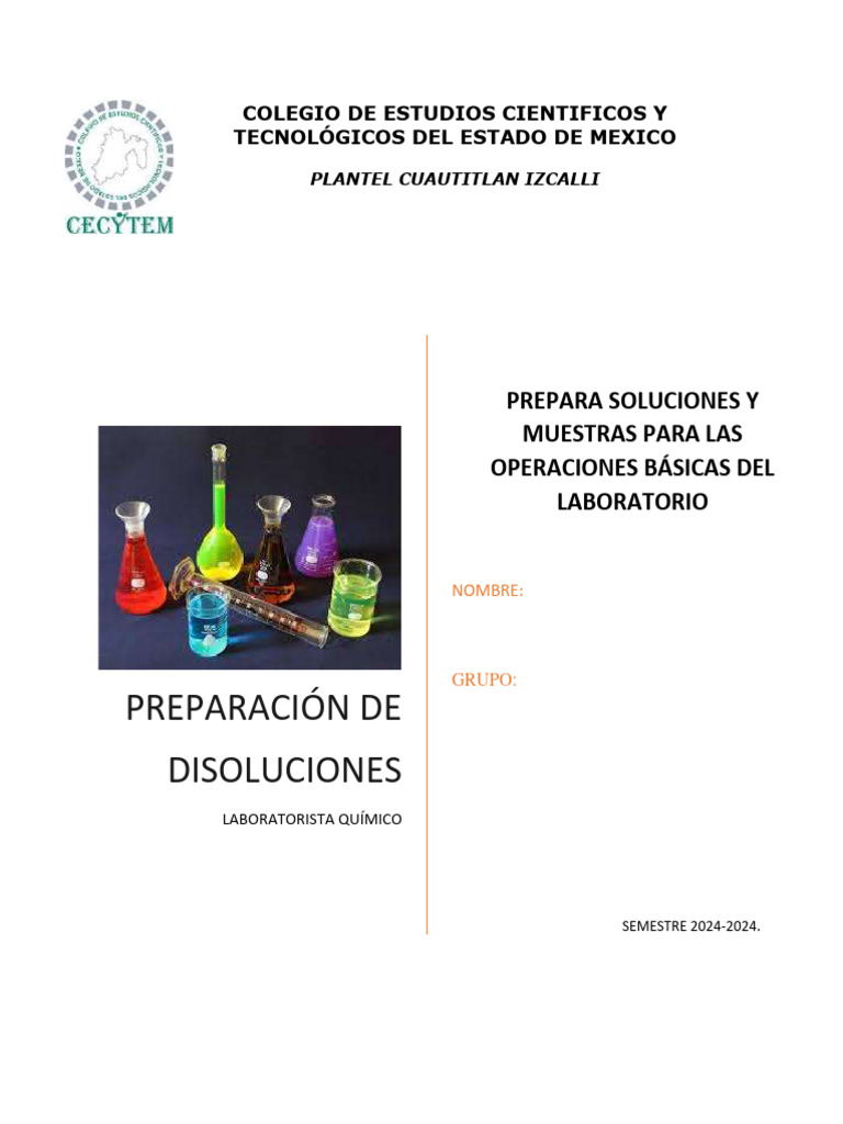 Problemario Disoluciones - 2024 - 2P | PDF | Concentración | Mole (Unidad)