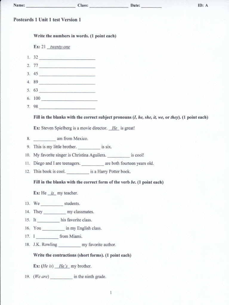 Diagnostic 3th Grade. | PDF | Syntax | Grammar