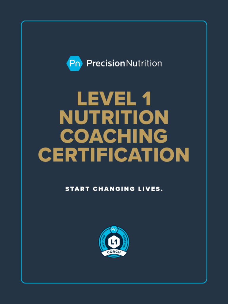 PN L1N Certification Brochure v4 | PDF | Dietitian