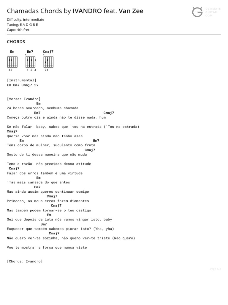 Chamadas Chords by IVANDRO | PDF