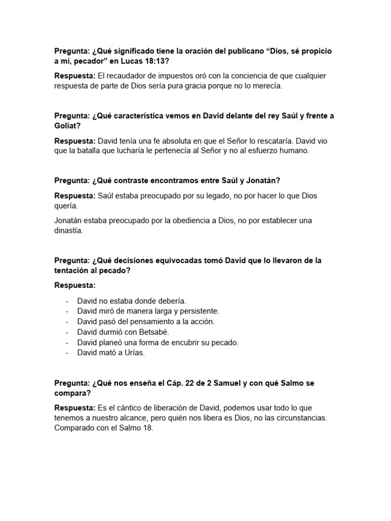 Preguntas y Respuestas Involucrados 2024 | PDF | Jesús | Cristo (título)