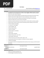 Tabular Resume | PDF