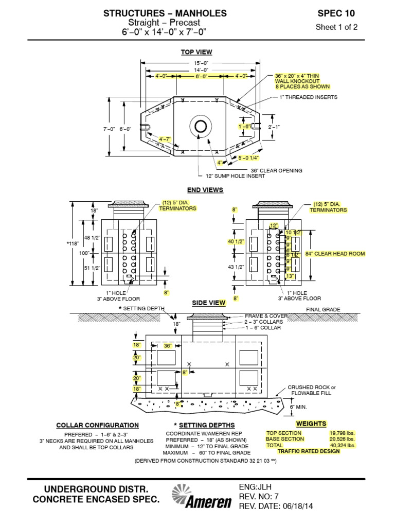 Ameren - Precast Vault-6'x14'-TR | PDF | Civil Engineering | Structural Engineering