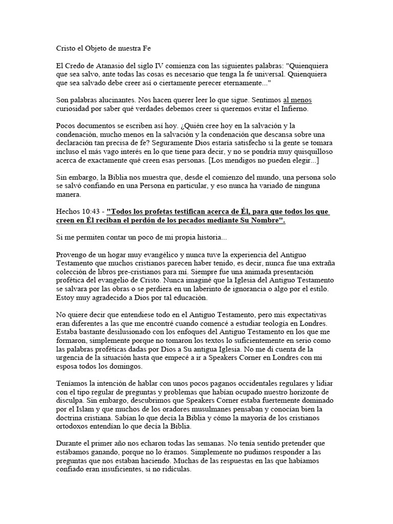 Christ The Object of Our Faith, Final | PDF | Cristo (título) | Jesús