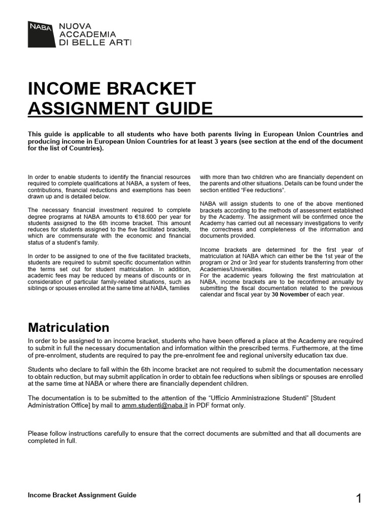 NABA Income Bracket Fee Guide 2025 | PDF | Taxes | Mortgages