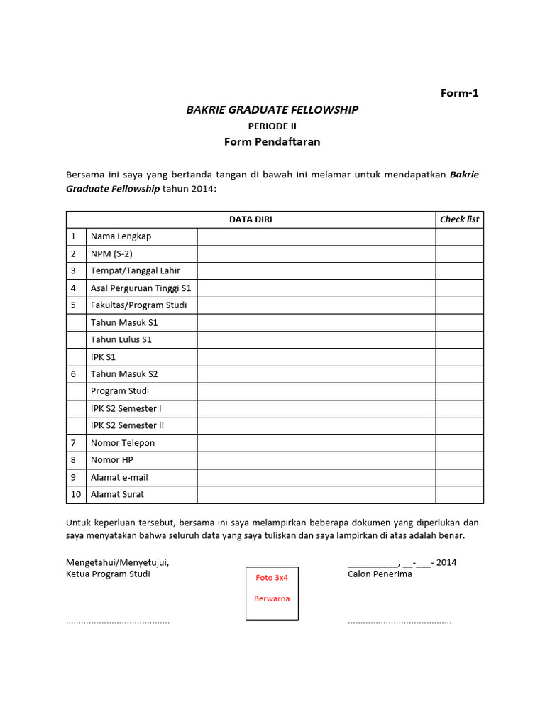 BGF Form | PDF | Bisnis | Ilmu Sosial