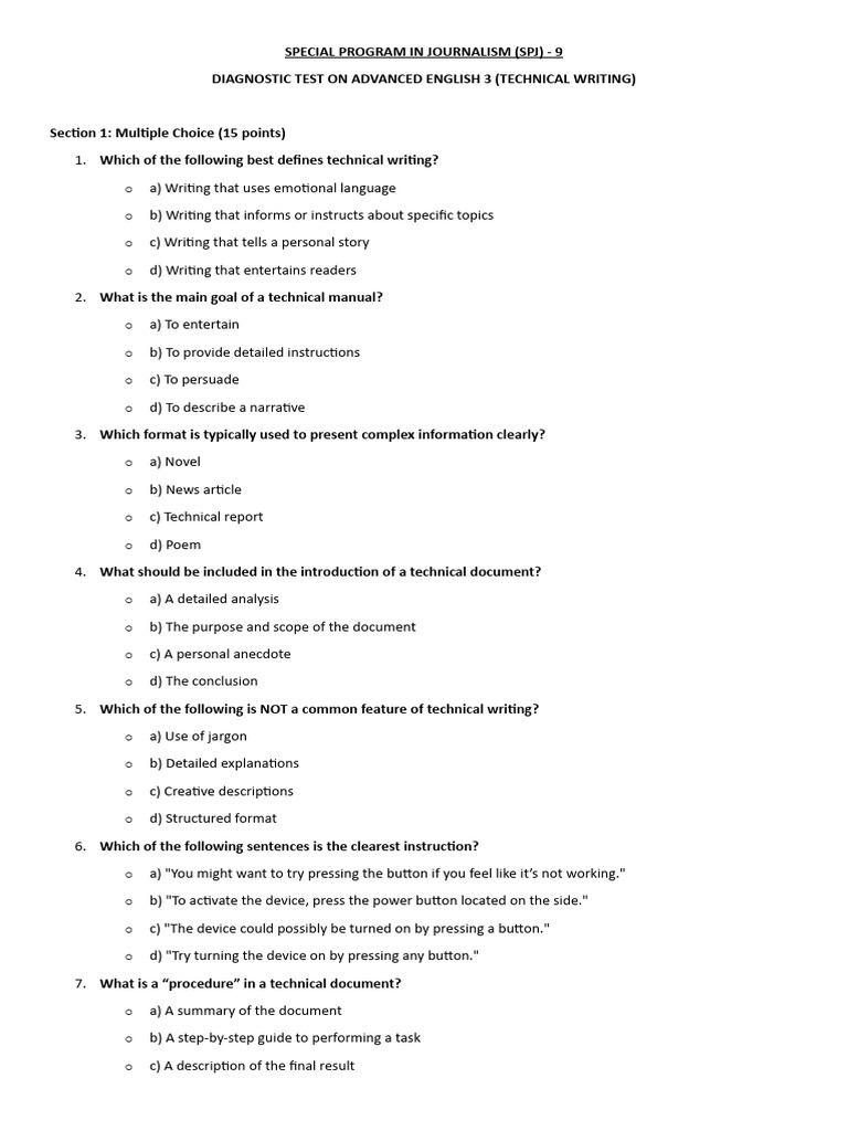 Special Program in Journalism - SPJ 9 | PDF | Writing | Technical Communication