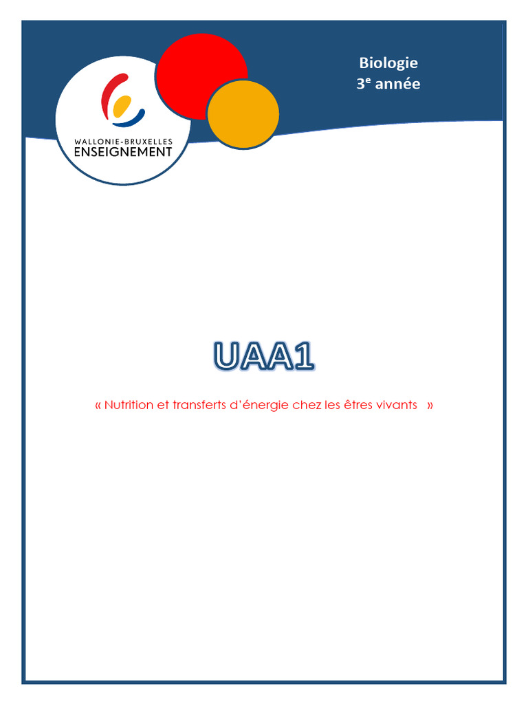 G-TT - Biologie - 2e Degré - Sciences de Base - UAA1 | PDF | Manger ...