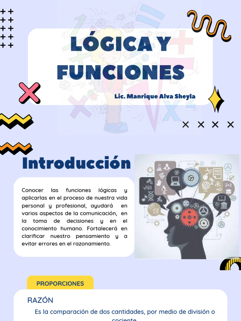 Logica y Funciones-Razones y Proporciones | PDF | Ecuaciones | Matemáticas