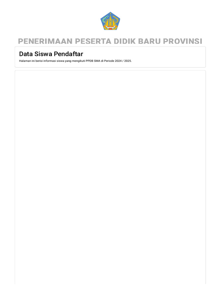 SIAP PPDB Online - Provinsi Bali | PDF
