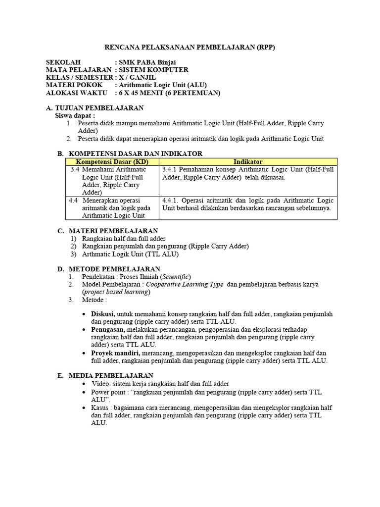 RPP-4 Arithmatic Logic Unit (ALU) | PDF