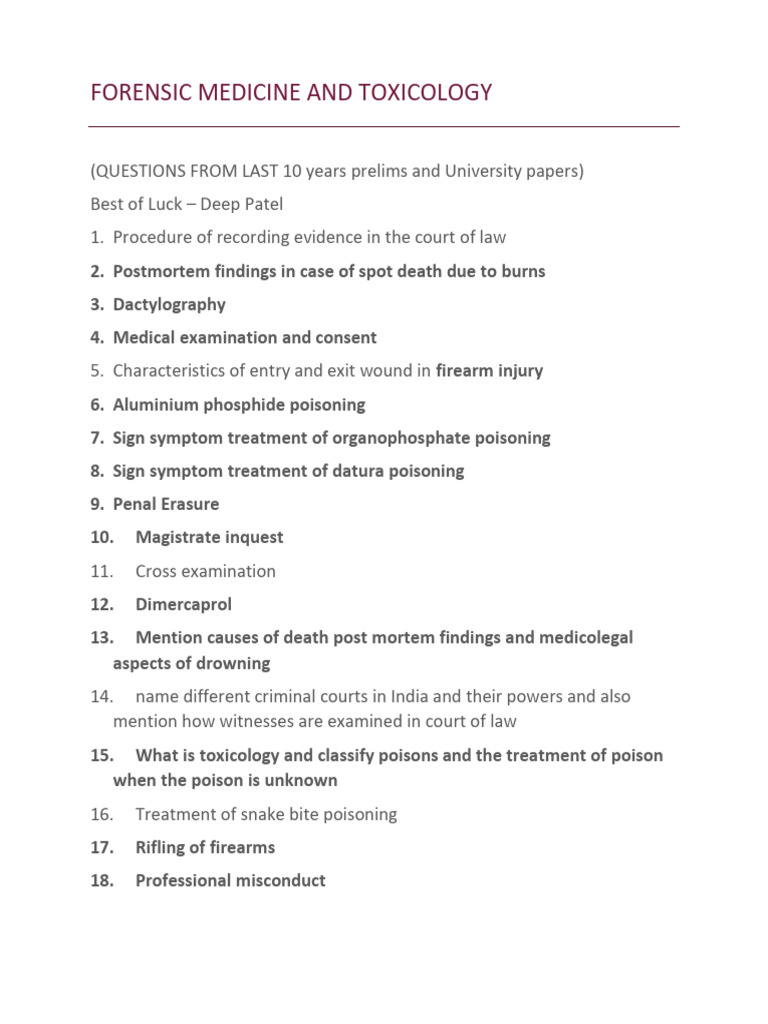 Forensic Medicine | PDF | Autopsy | Medical Jurisprudence