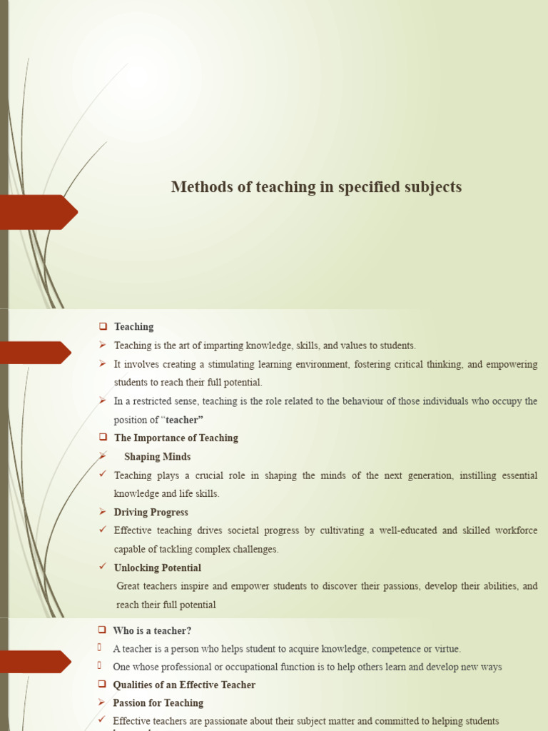 Who Is Teacher | PDF | Teachers | Classroom Management