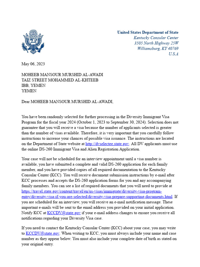 Https:/dvprogram - state.gov/ESC/CheckStatus - Aspx 2 | PDF | Travel ...