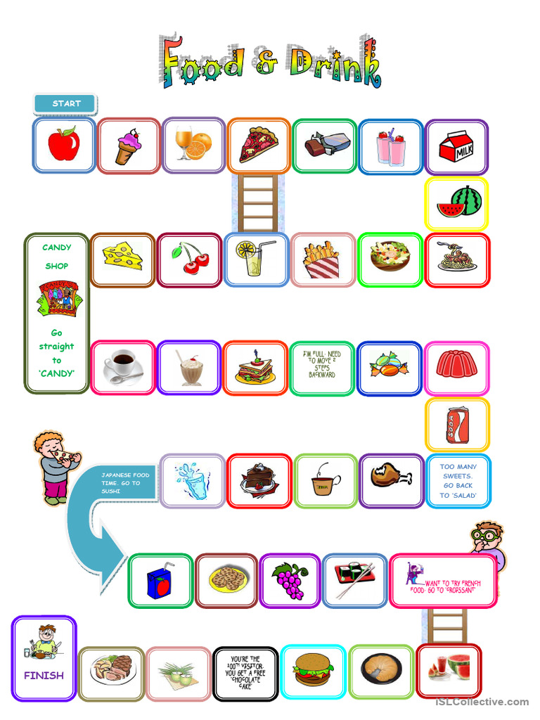 Food and Drink Board Game | PDF | Drink | Candy