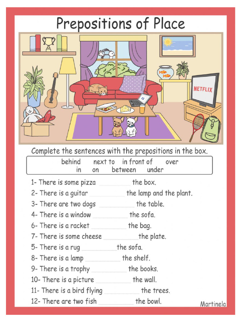 Prepositions of Place | PDF
