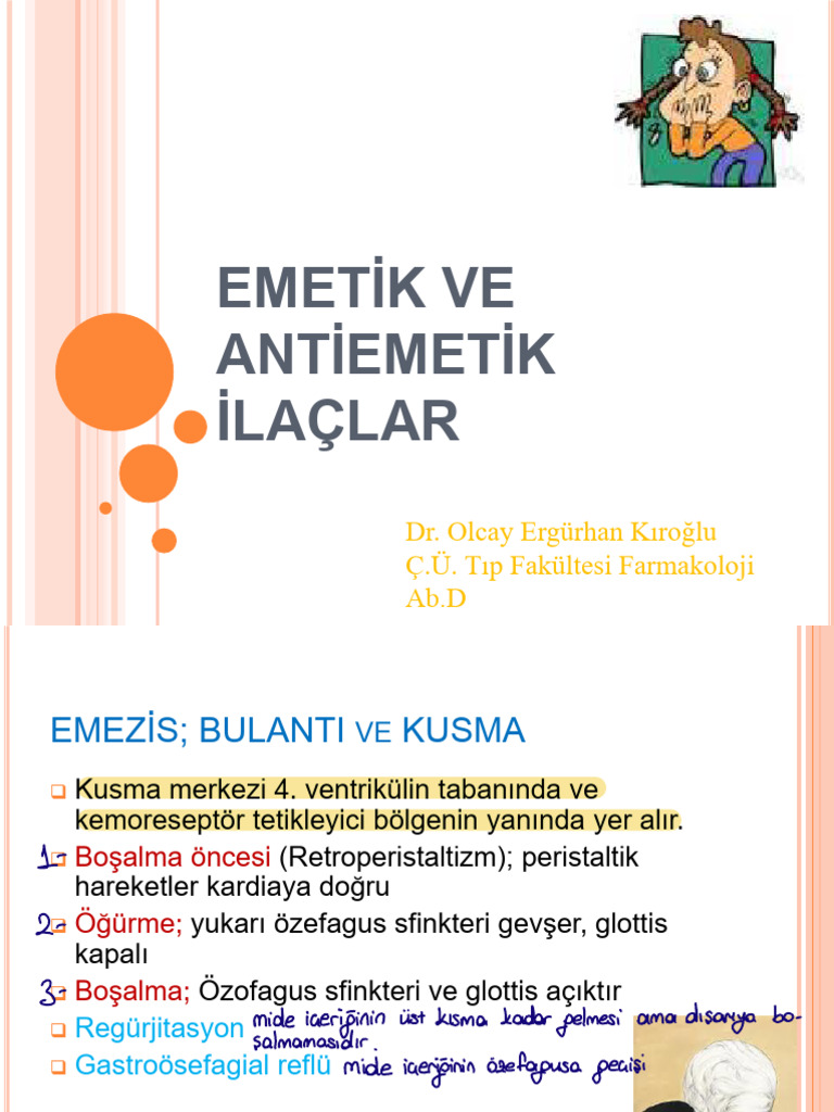 1-Emetik Ve Antiemetik İlaçlar 2021 | PDF