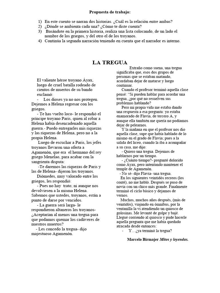 La Tregua | PDF | Helena de Troya | París (mitología)