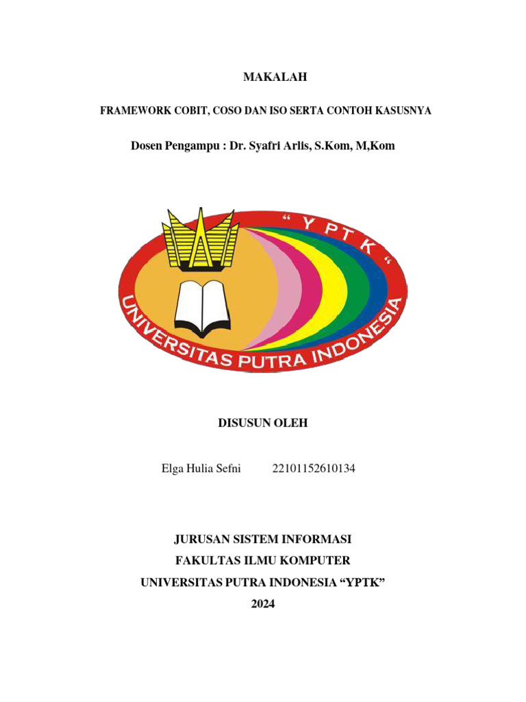 Framework COBIT, COSO, ISO: Analisis dan Kasus | PDF
