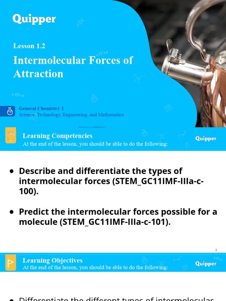 CHM2 11 - 12 Q3 0102 PF FD | PDF | Intermolecular Force | Chemical Polarity