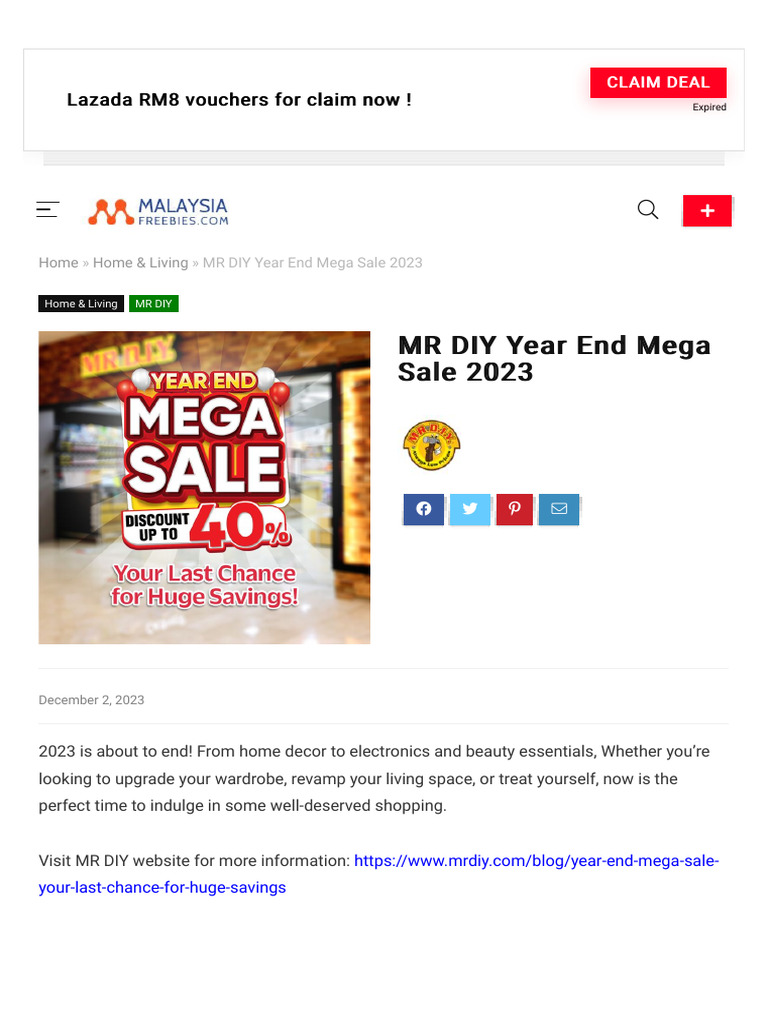 MR DIY Year End Mega Sale 2023 | PDF