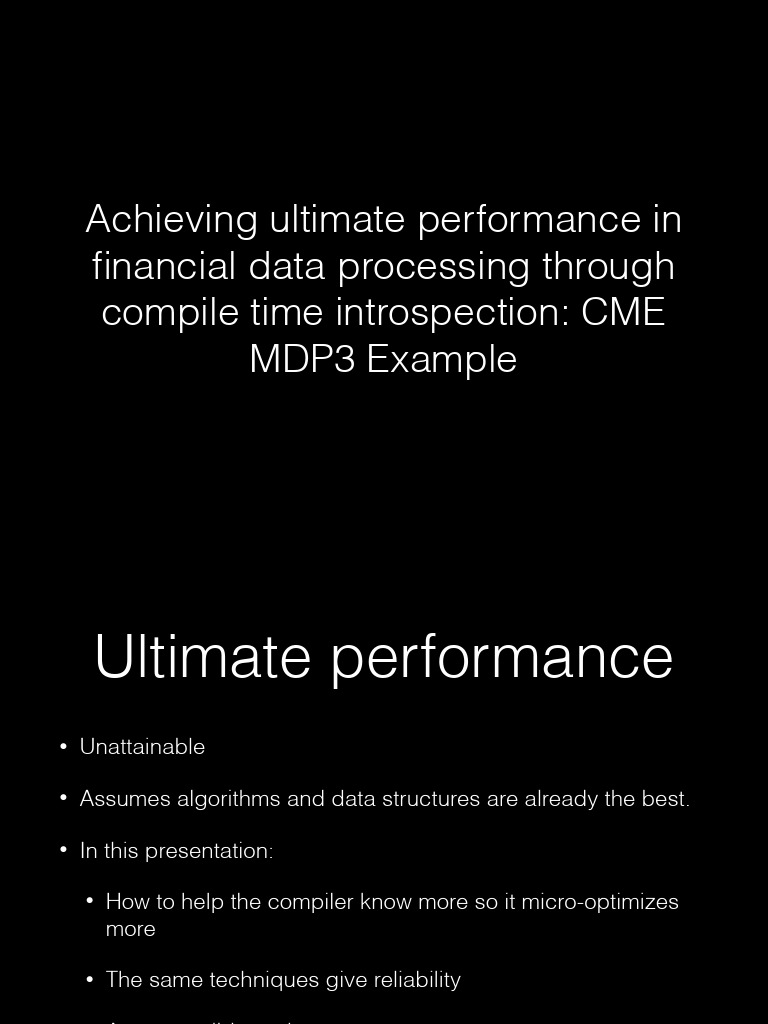 Achieving Financial Data Processing Performance Through Compile Time Introspection - Eduardo ...