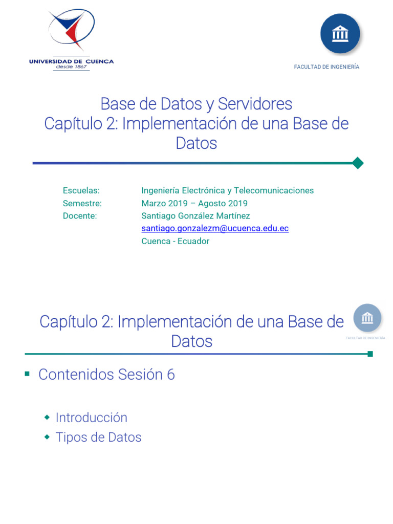 C2 - Implementación de Una Base de Datos | PDF | Mi sql | Bases de datos