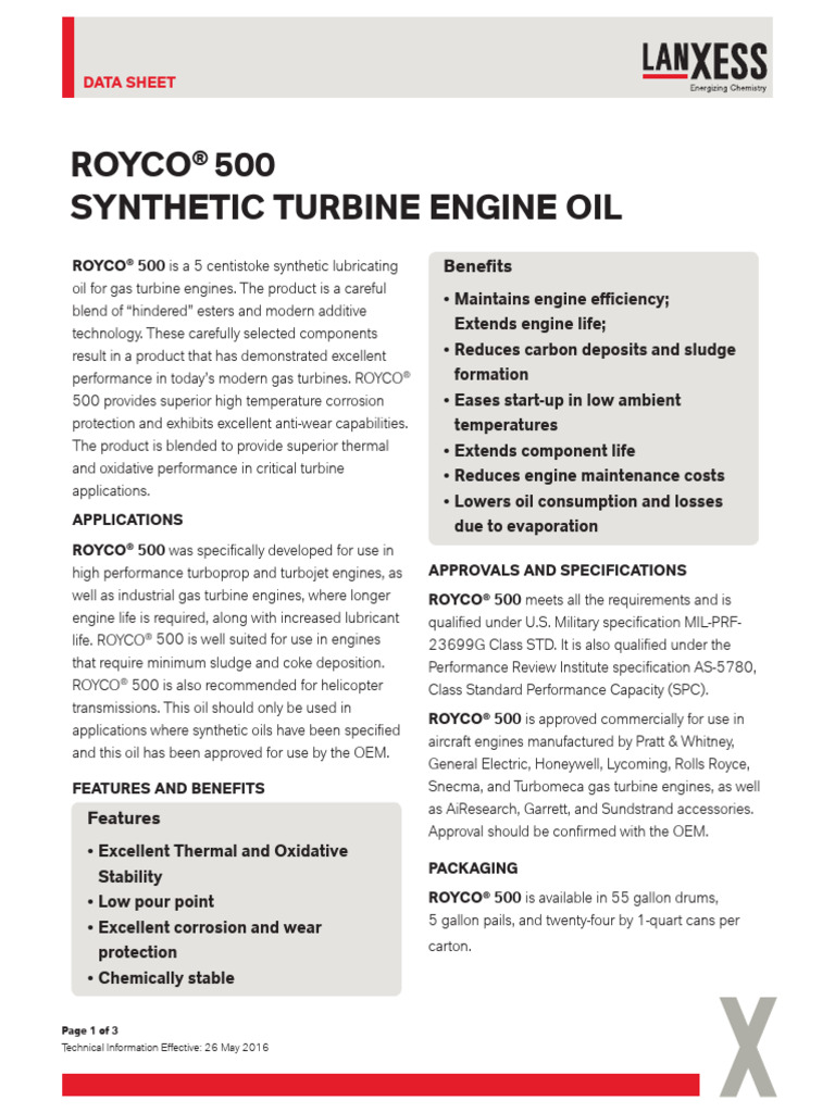 LANXESS ROYCO 500 EMEA EN - Cleaned | PDF | Chemical Substances ...