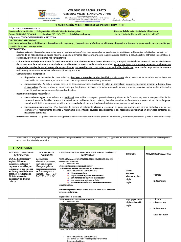 Eca 2do | PDF | Aprendizaje | Pinturas